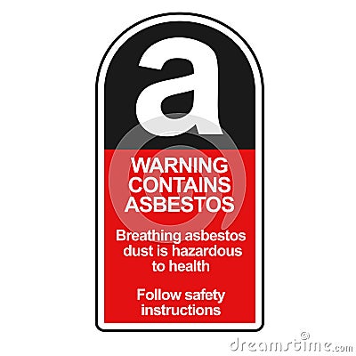 Asbestos Warning Sticker Cartoon Vector | CartoonDealer.com #139840029