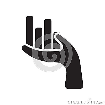 Ascendant Graph Icon Vector Sign And Symbol Isolated On White ...