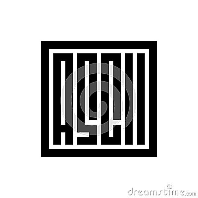 ASCII Logo Text Design Template Vector Elements, Square Geometric ...