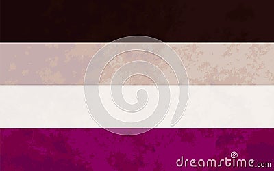 Asexual Sign, Asexual Pride Flag Vector Illustration | CartoonDealer ...