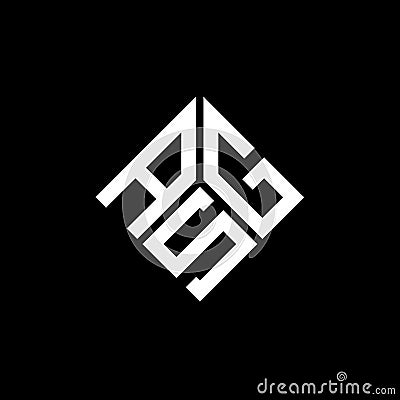 ASG Letter Logo Design On Black Background. ASG Creative Initials ...