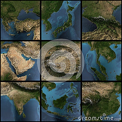Asia 3d Map Set Stock Photography | CartoonDealer.com #23220110