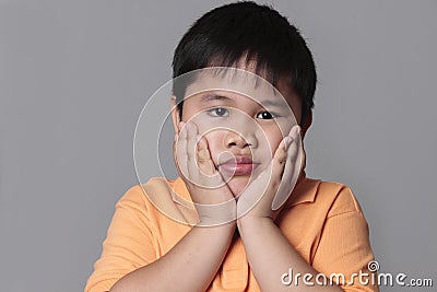 Asian Kid Very Sad Royalty Free Stock Photo - Image: 15478365