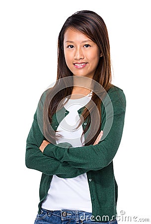 Asian Woman Cross Arm Stock Photography | CartoonDealer.com #43384052