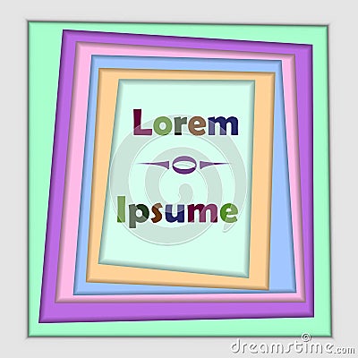 Askew Colored Frames Vector Illustration | CartoonDealer.com #120460038