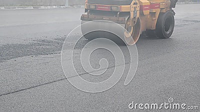 Asphalt Paving. Road Construction Site. Reconstruction of Street ...