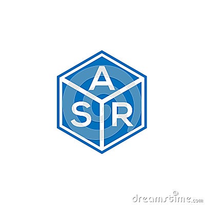 ASR Letter Logo Design On Black Background. ASR Creative Initials ...