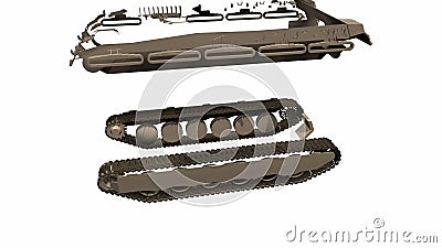 Assembling a Battle Tank in Parts in Motion. Footage Stock Footage ...