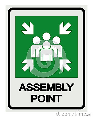 Assembly Point Symbol Sign, Vector Illustration, Isolated On White ...