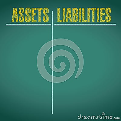 Assets And Liabilities Pros And Cons Royalty-Free Cartoon ...