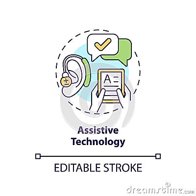 Assistive Technology Concept Icon Cartoon Vector | CartoonDealer.com ...