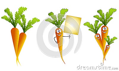 Assorted Cartoon Carrots Stock Photos - Image: 7247643