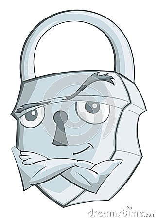 The Assured Strong Lock Cartoon Vector | CartoonDealer.com #11178083