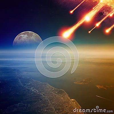 Asteroid Impact, End Of World, Judgment Day Stock Image | CartoonDealer ...