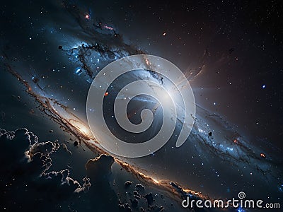 Asteroid Storm In The Andromeda Galaxy Royalty-Free Stock Photo ...