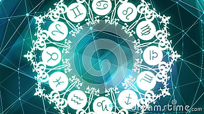 Astrology signs cycle stock footage. Video of bright - 171905904
