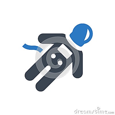 Astronaut Moonwalk Icon Vector Illustration | CartoonDealer.com #262612522