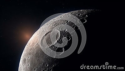 Astronomy Impact Moonlight Illuminates Dark Space, Orbiting Planetary ...