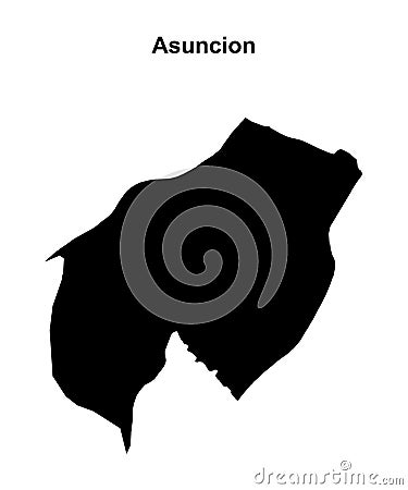 Asuncion Outline Map Cartoon Vector | CartoonDealer.com #360615657