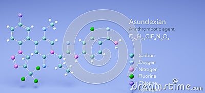 Asundexian Molecule, Molecular Structures, C26h21clf4n6o4 ...