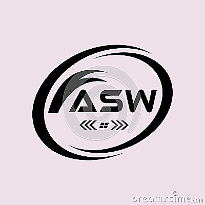 ASW Letter Logo Design. ASW Simple And Modern Monogram Logo. Abstract ...