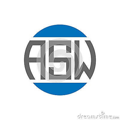 ASW Letter Logo Design On White Background. ASW Creative Initials ...