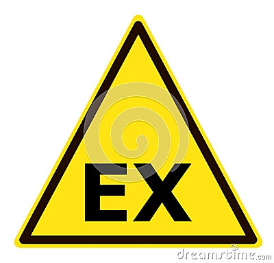 ATEX Explosive Atmosphere Area Zone Warning. Danger Of A Potentially ...