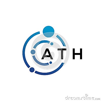 ATH Letter Logo Design On Black Background. ATH Creative Initials ...