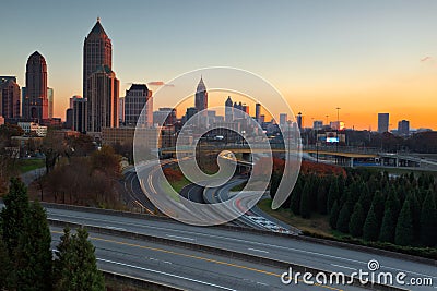Atlanta Georgia At Sunset Stock Photography - Image: 14442402