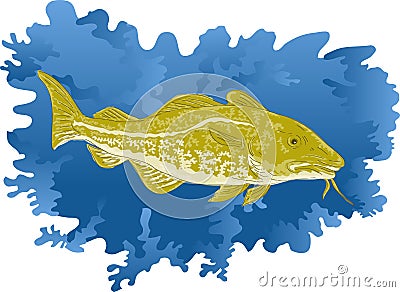 Atlantic Cod Fish Cartoon Vector | CartoonDealer.com #11057955