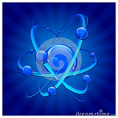 Atom Background In Blue Royalty Free Stock Photography - Image: 21658267