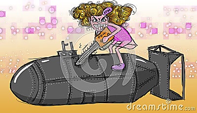 Atomic Girl Pinky, Illustration | CartoonDealer.com #93918700