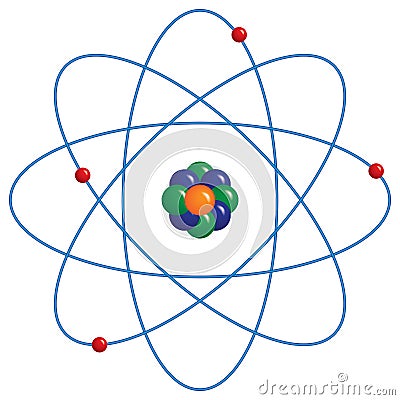 Atomic Model Vector Illustration | CartoonDealer.com #11965970