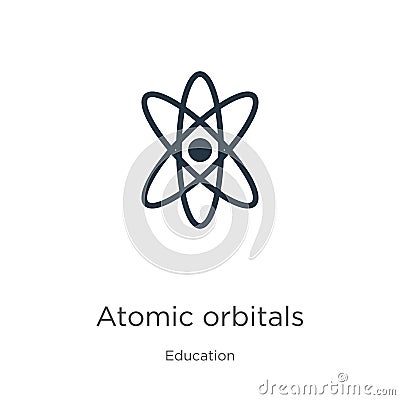 Atomic Orbitals Icon Vector. Trendy Flat Atomic Orbitals Icon From ...