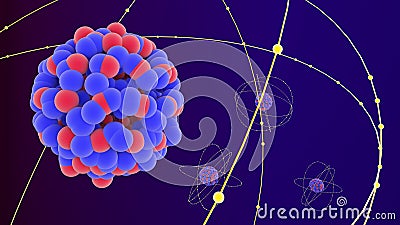 Atomic Structure Consisting Of Protons, Neutrons And Electrons ...