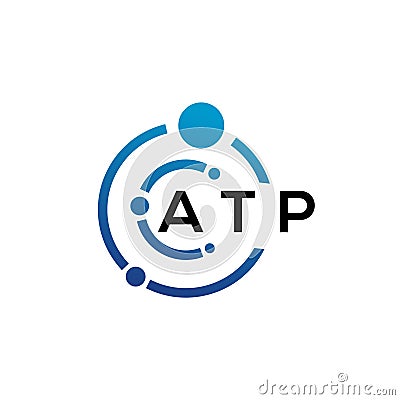 ATP Letter Logo Design On Black Background. ATP Creative Initials ...