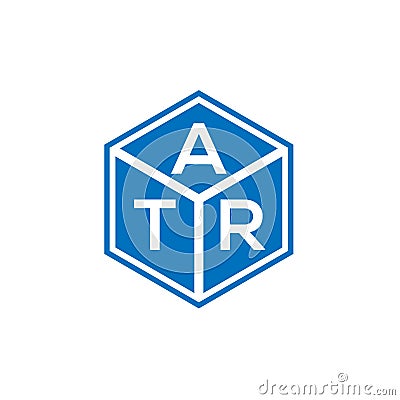 ATR Letter Logo Design On Black Background. ATR Creative Initials ...