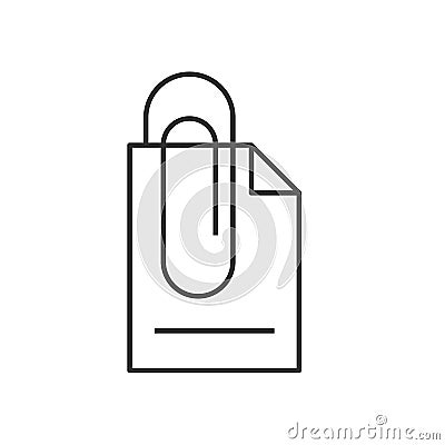 Attach Document Icon Cartoon Vector | CartoonDealer.com #130708771