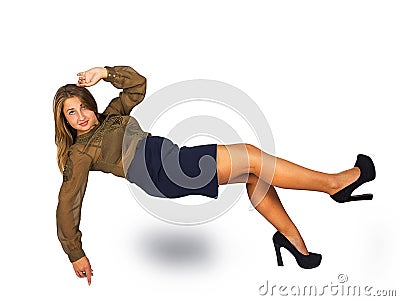 Attractive Woman Falling Down Stock Photo - Image: 45135881