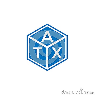 ATX Letter Logo Design On Black Background. ATX Creative Initials ...