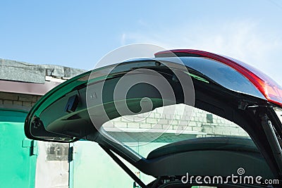 AUDI Q3 In Black. Subcompact Luxury Crossover Audi Q3. View Of The Open ...