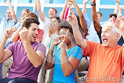 Audience Cheering At Outdoor Concert Performance Stock Photo - Image ...