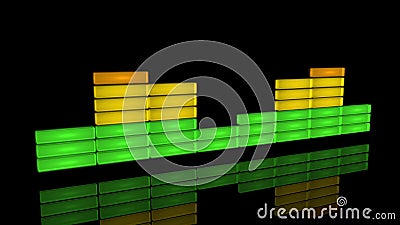 Audio Graphic Equalizer 3D Animation Stock Video - Video of surfacen ...
