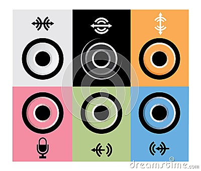 Audio Input And Output Ports Of A Modern Device Cartoon Vector ...