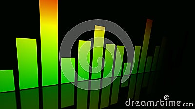3d Audio Level Equalizer Reflection Stock Video - Video of audio ...