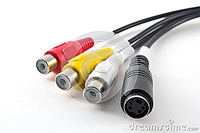Audio Video Connector With S-video Royalty Free Stock Photo - Image ...