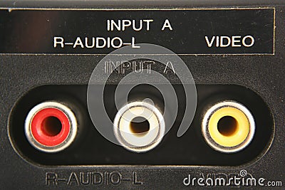 Audio Video Input Jacks Stock Photo - Image: 3971990