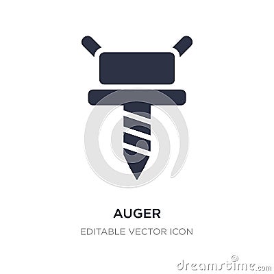 Auger Icon On White Background. Simple Element Illustration From Tools ...