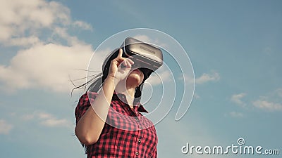 Augmented Woman Future Reality Device Creating Virtual Space Concept ...