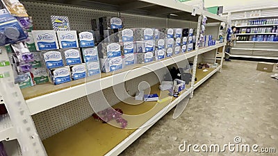 Dollar Tree Retail Store Interior Staffing Issues Clutter and Empty ...